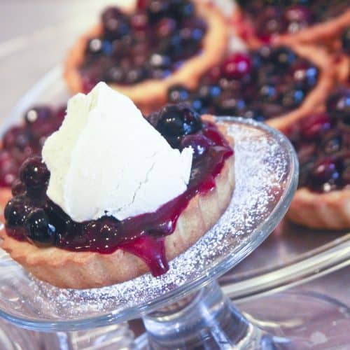 Blueberry Butter Tarts with Mascarpone Ice Cream - Foodie With Family