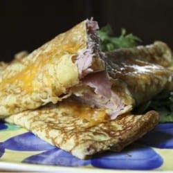 Ham and Cheese Stuffed Crepes