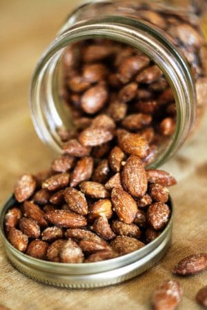 Maple Cinnamon Candied Almonds