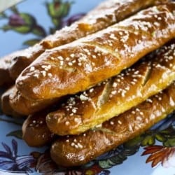 Giant Garlic Butter Soft Pretzel Rods