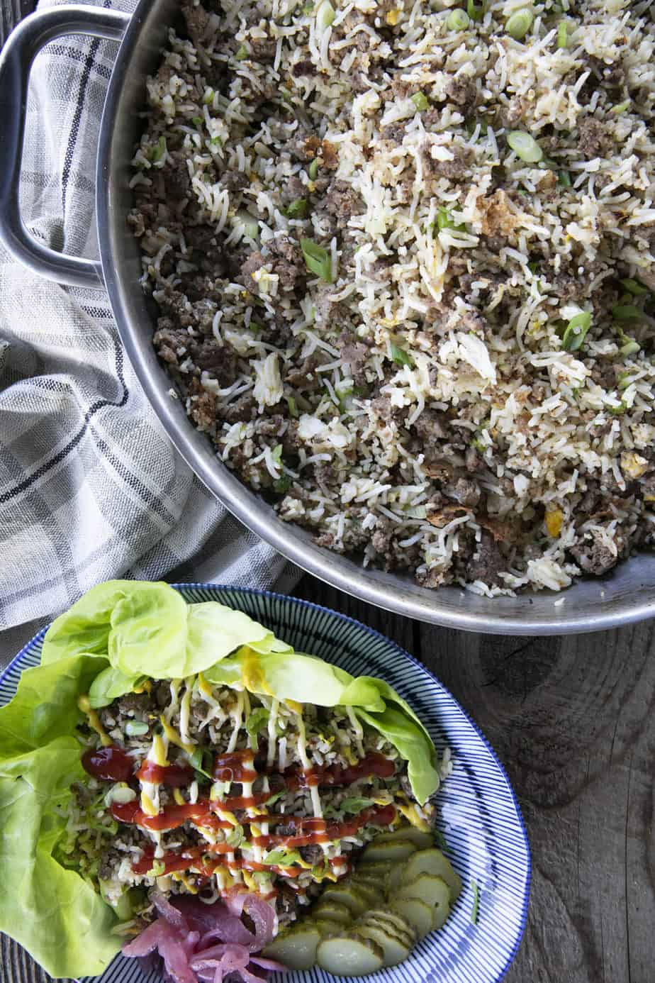 Ground Beef Fried Rice - Cheeseburger Fried Rice- Foodie With Family