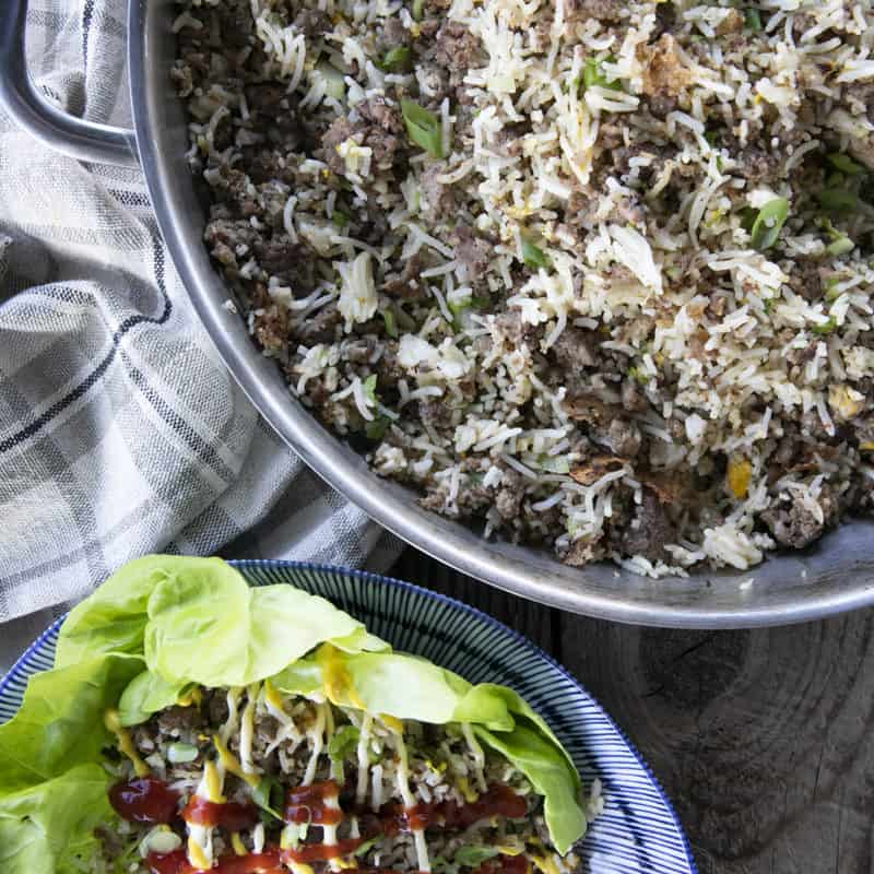 Ground Beef Fried Rice - Cheeseburger Fried Rice- Foodie With Family