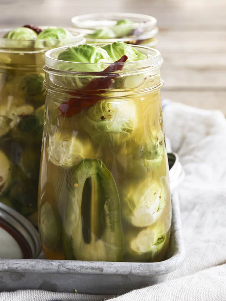 Pickled Brussels Sprouts - Foodie With Family