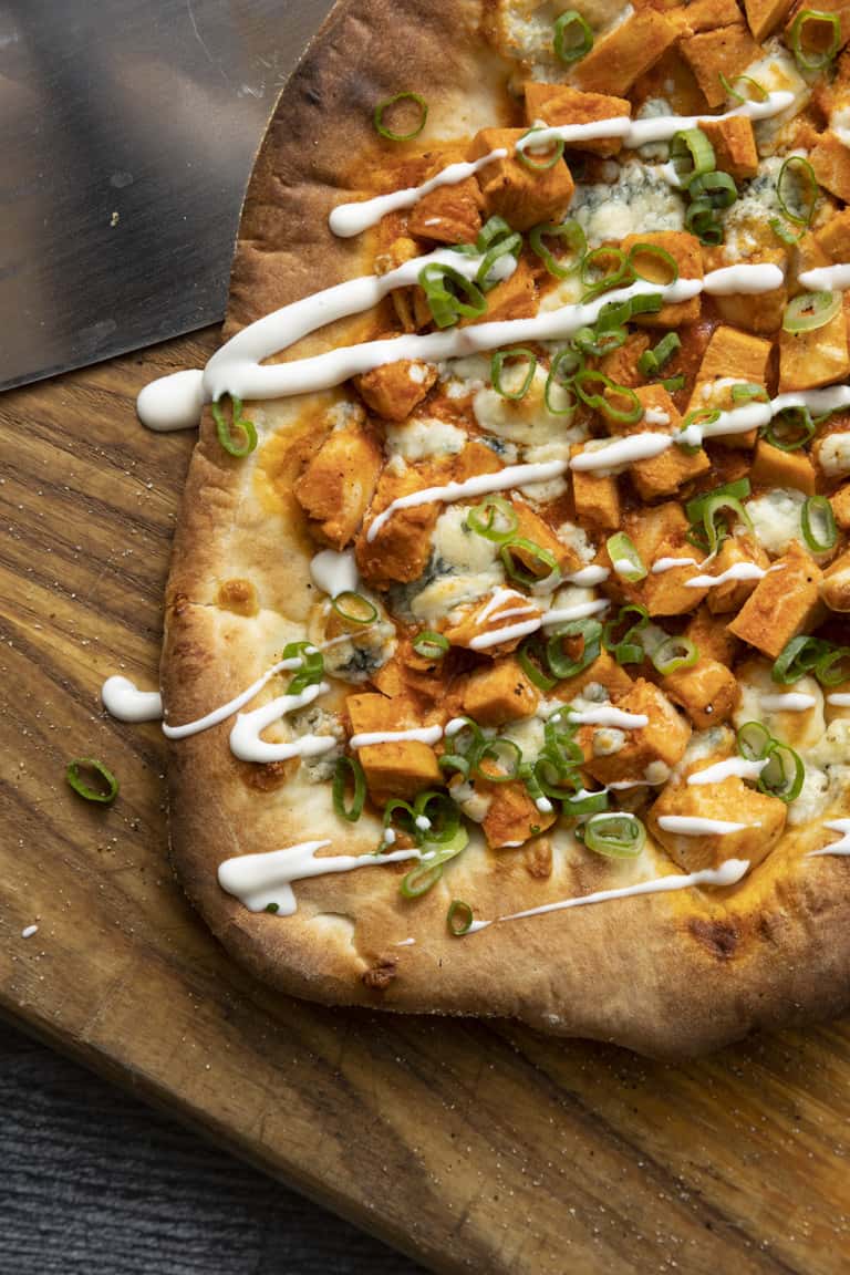 Buffalo Chicken Flatbread - Foodie With Family