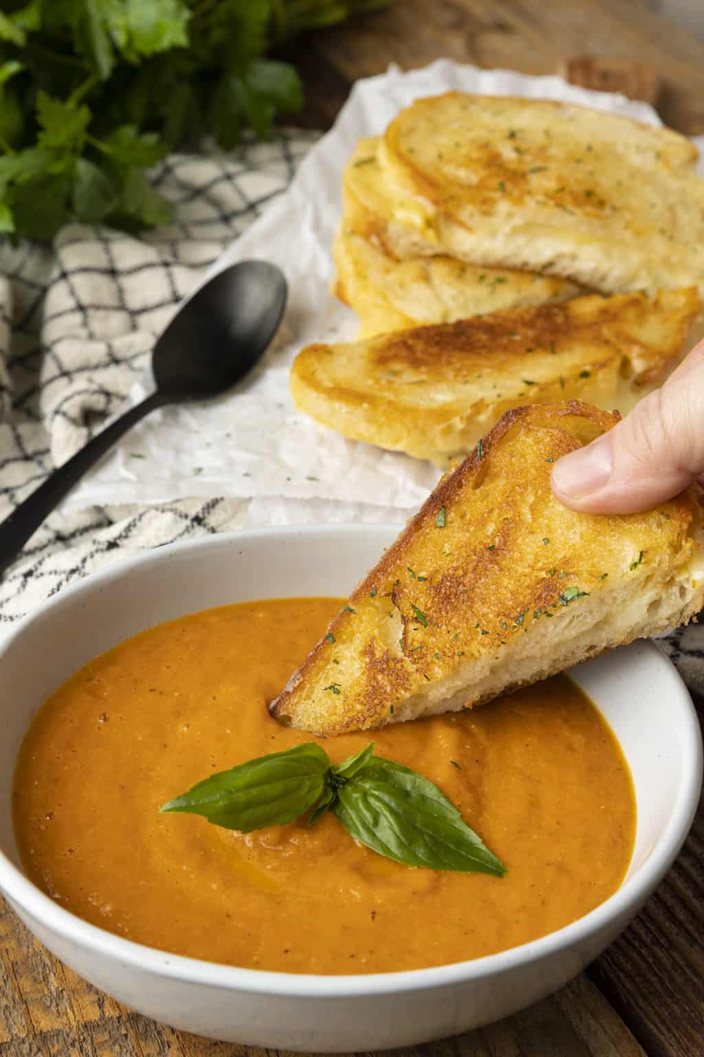 Creamy Tomato Basil Soup - Foodie With Family