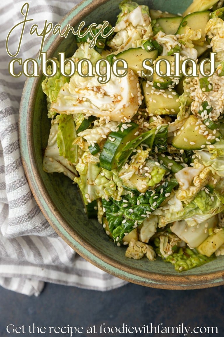 Japanese Cabbage Salad - Foodie With Family