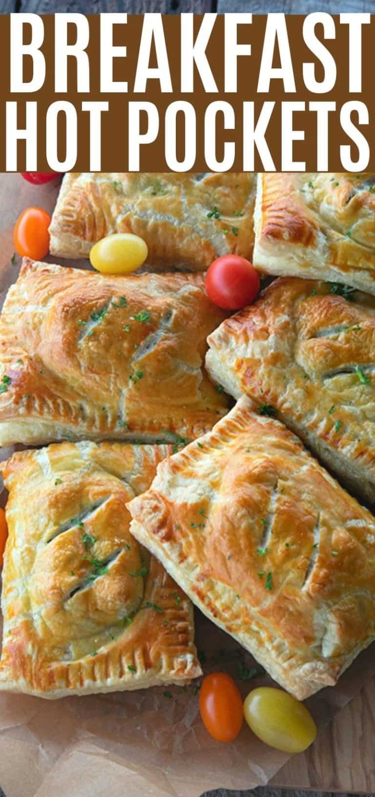 Breakfast Hot Pockets - Cheesy Egg and Sausage Pastries